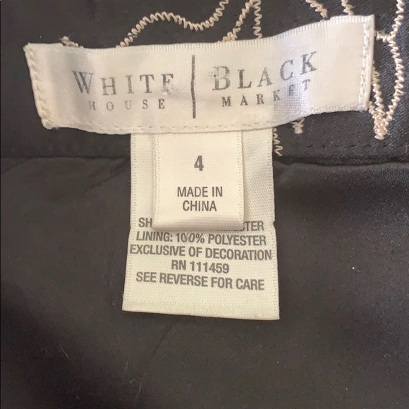 White House Black Market | Dresses | Whbm Black Floral Strapless Dress | Poshmark